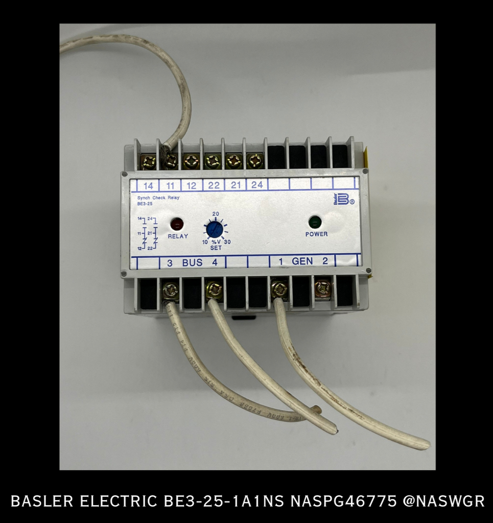 9319100101 Basler Electric BE3-25-1A1NS SYNCH CHECK RELAY — North ...