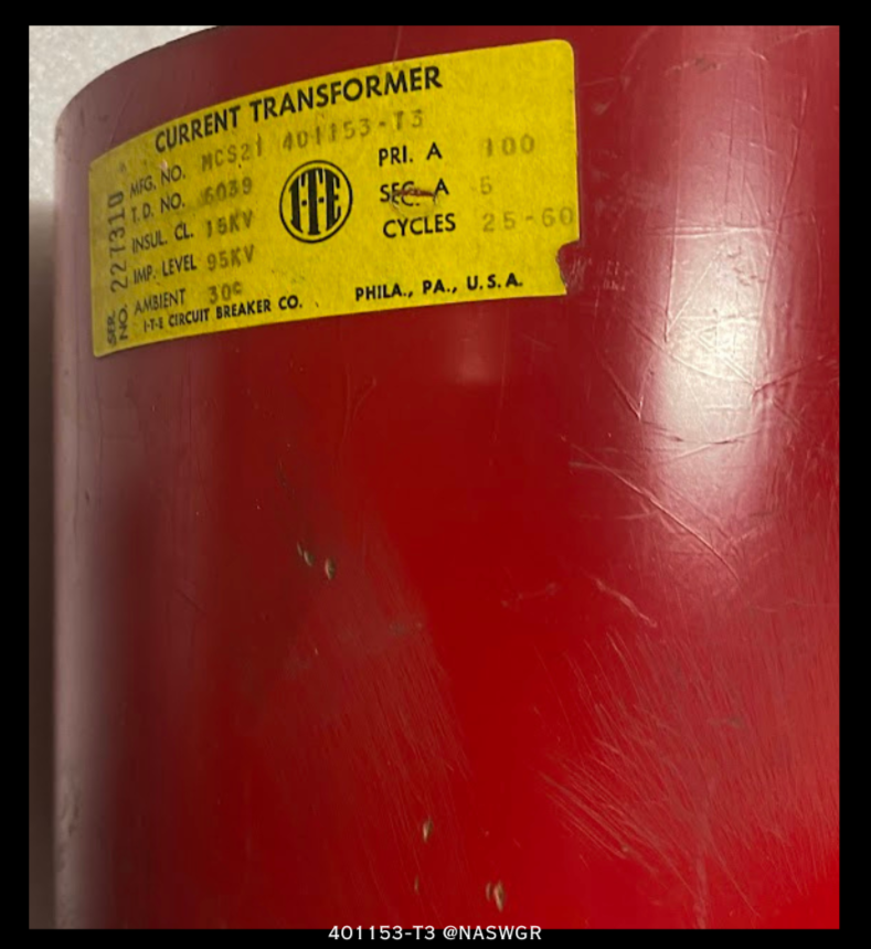 ITE MCS-21 401153-T3 Current Transformer - 100:5 Amp — North American ...