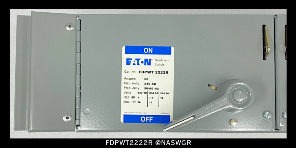 Eaton FDPWT2222R Fusible Panelboard Switch - 60/60 Amp - Unused — North ...