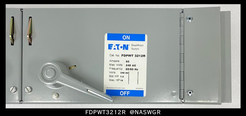 Eaton FDPWT3212R Fusible Panelboard Switch - 30/60 Amp - Unused — North ...