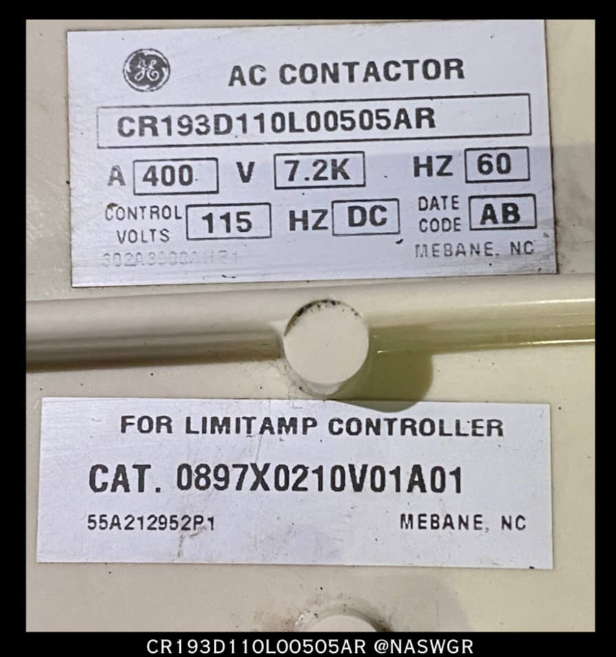 General Electric CR193D110L00505AR AC Contactor - 400 Amp — North ...
