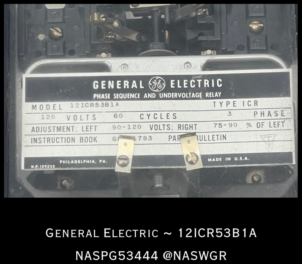 12ICR53B1A ~ General Electric 12ICR53B1A ICR PHASE SEQUENC UNDERVOLTAG ...