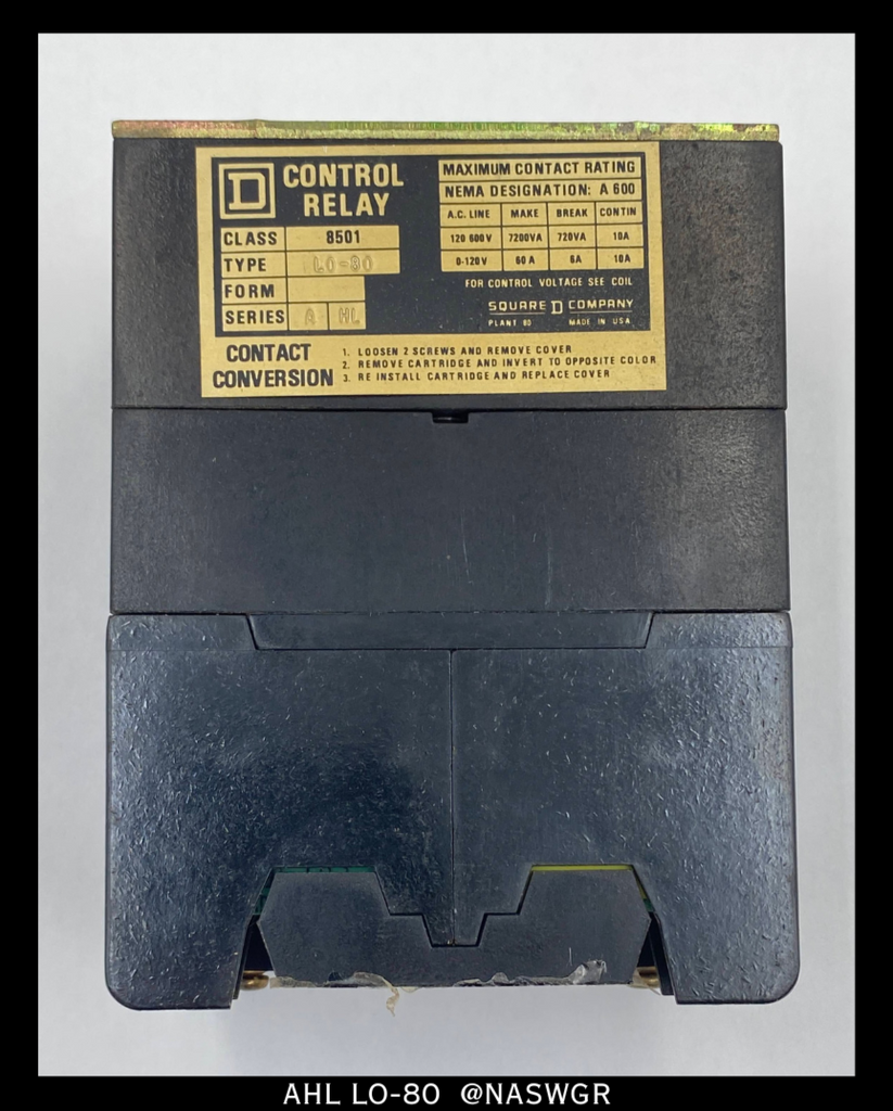 Square D 8501LO80V02 Type L Industrial Control Relay - 120vAC — North ...
