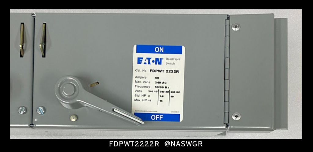 Eaton FDPWT2222R Fusible Panelboard Switch - 60/60 Amp - Unused — North ...