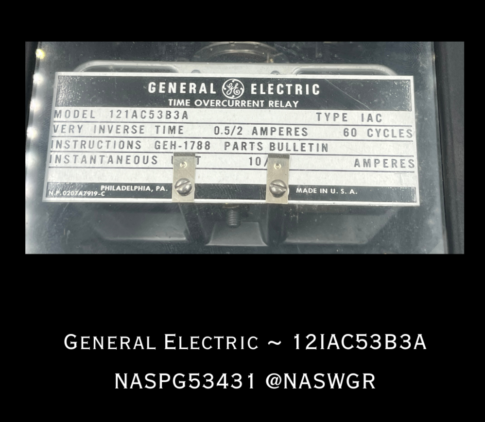General Electric 12IAC53B3A Overcurrent Relay - 0.5/2 Amp — North ...