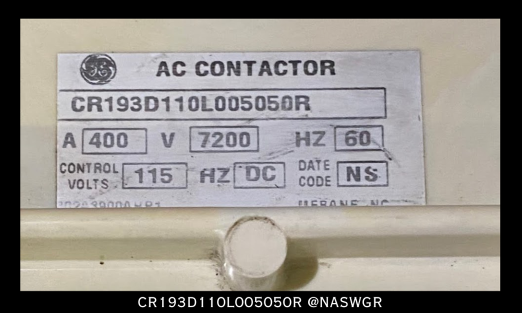 General Electric CR193D110L005050R AC Contactor - 400 Amp — North ...