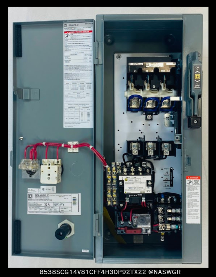 Square D 8538SCG14V81CFF4H30P92TX22 Combination Motor Starter - 30 Amp ...