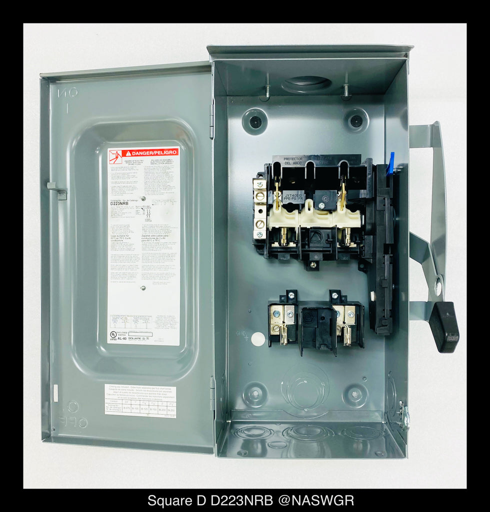 Square D D223NRB General Duty Safety Switch - 100A/240V/2P/N3R - Unuse ...