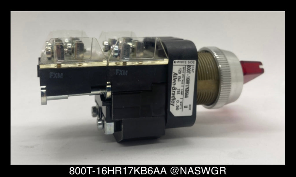 Allen Bradley 800T-16HR17KB6AA Illuminated Selector Switch - Unused ...