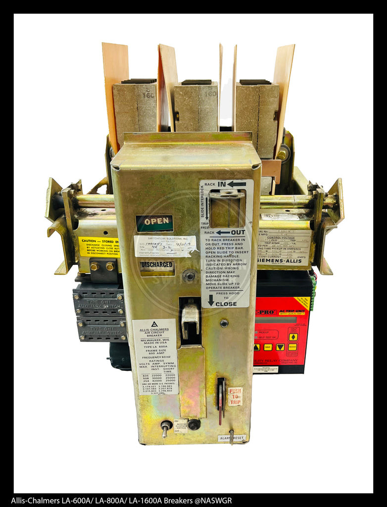 Allis-Chalmers LA-600A Air Circuit Breaker Electrically Operated ...