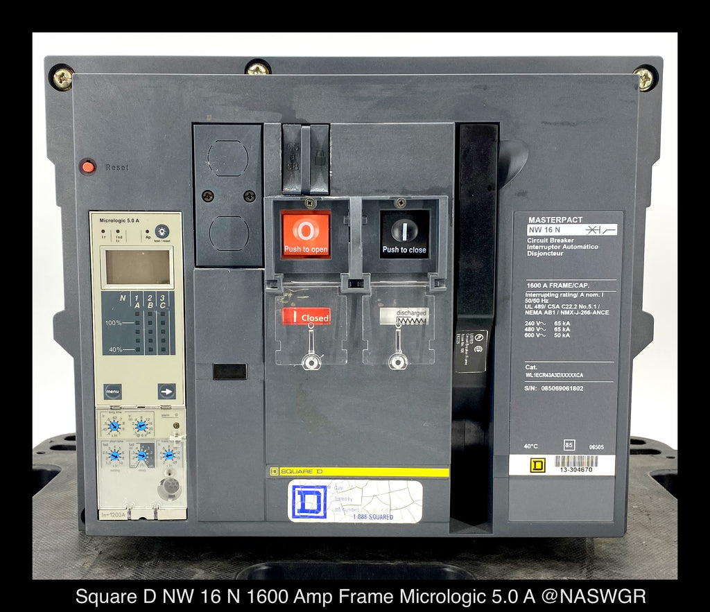 Square D MasterPact NW16N Breaker (M/O,D/O) ~ 1200 Amp — North American ...