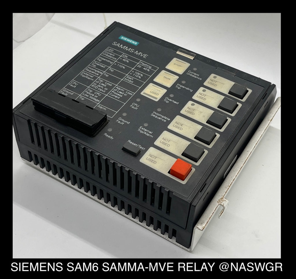 SAM6 ~ Siemens SAM6 SAMMA-MVE Relay — North American Switchgear Store