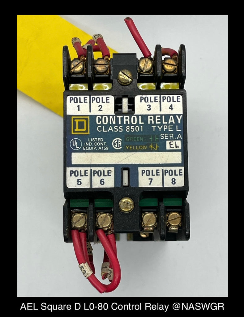 AEL ~ Square D AEL L0-80 Control Relay — North American Switchgear Store