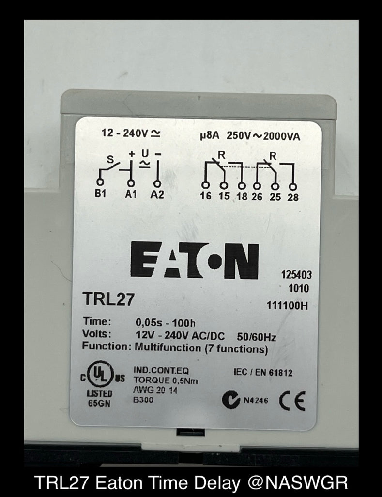 TRL27 ~ Eaton TRL27 Time Delay — North American Switchgear Store