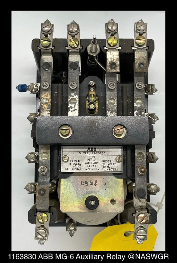 1163830 ~ ABB 1163830 MG-6 Auxiliary Relay — North American Switchgear ...