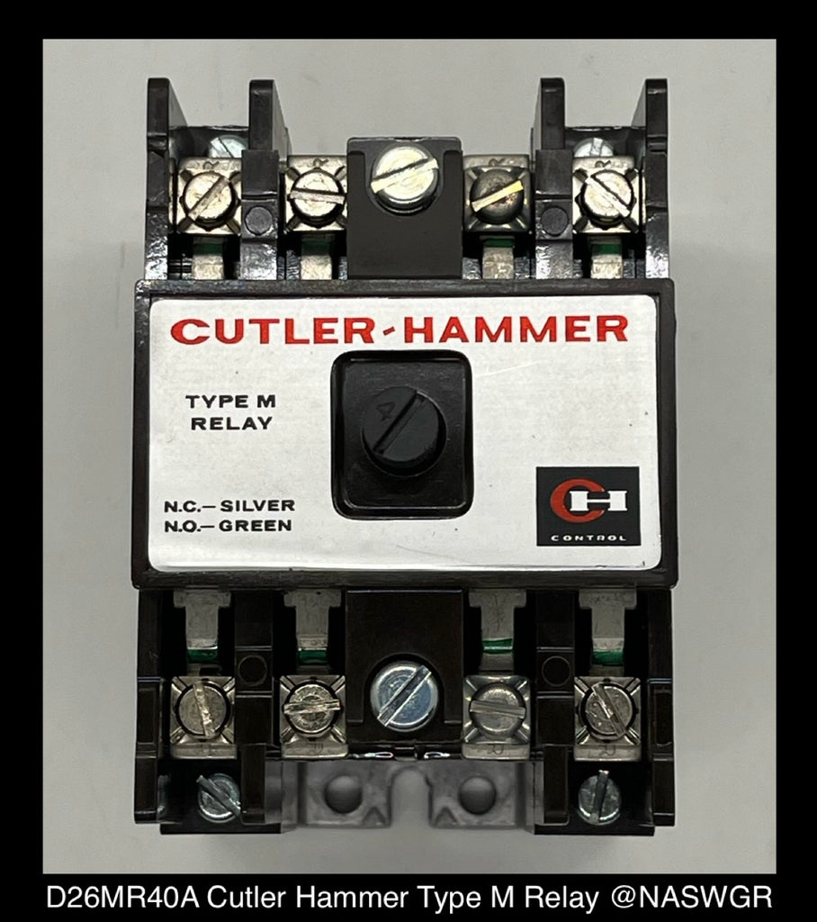 D26MR40A ~ Cutler Hammer D26MR40A Type M Relay — North American ...