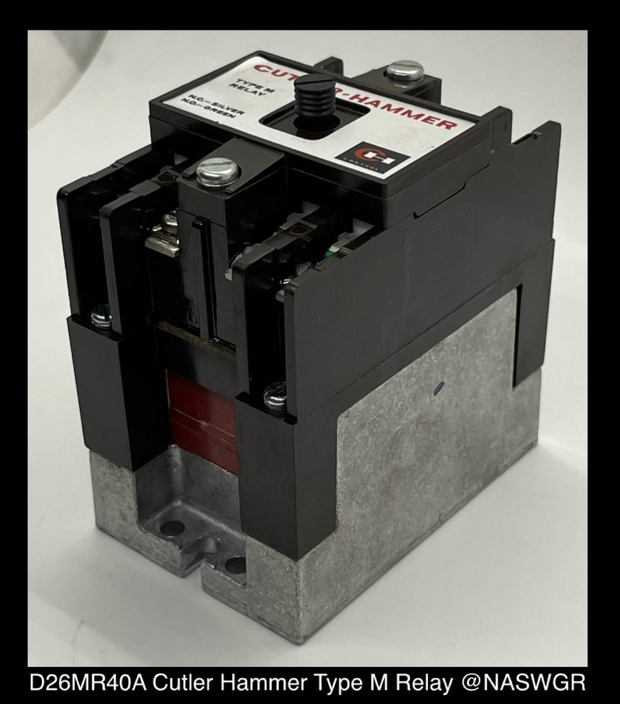 D26MR40A ~ Cutler Hammer D26MR40A Type M Relay — North American ...