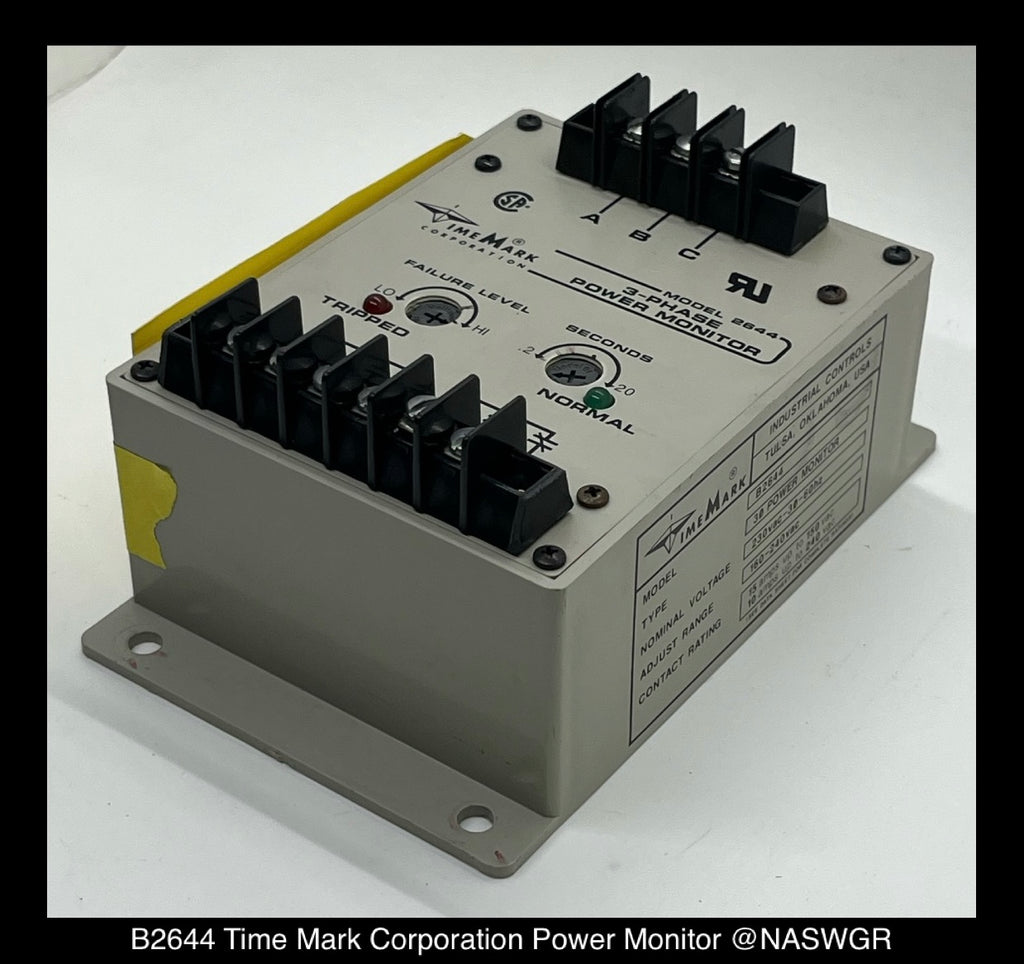 B2644 ~ Time Mark Corporation B2644 Three Phase Power Monitor — North American Switchgear Store