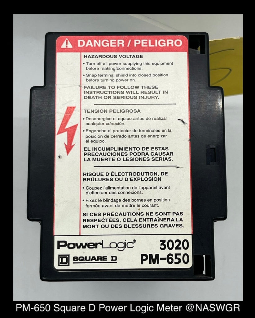 PM-650 ~ Square D PM-650 Power Logic Meter — North American Switchgear ...