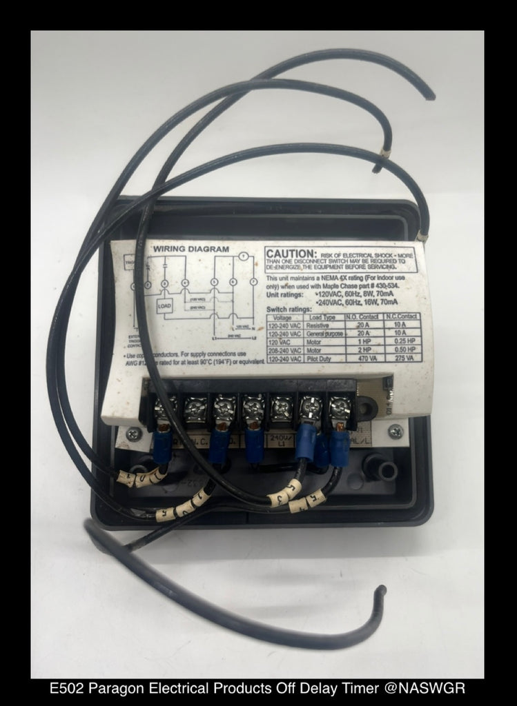 Paragon Electrical Products E502 Off Delay Timer — North American ...