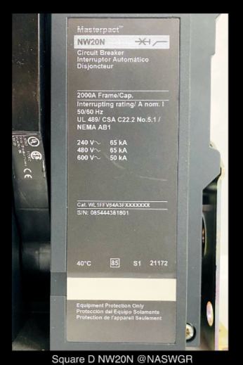 Square D MasterPact NW20N Breaker (M/O,B/I) - 2000 Amp — North American ...