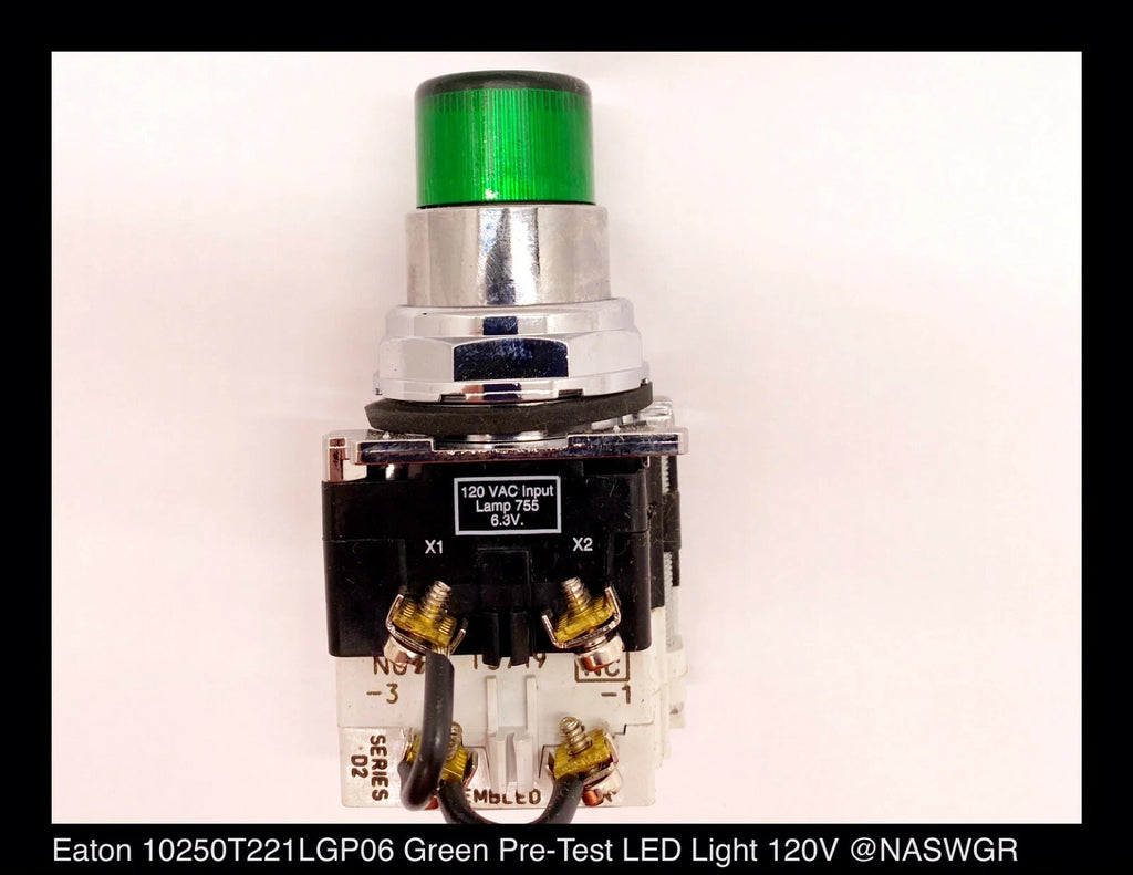 Eaton 10250TT221LGP06 Pre-Test Indicating Light 120Volt - New Surplus ...