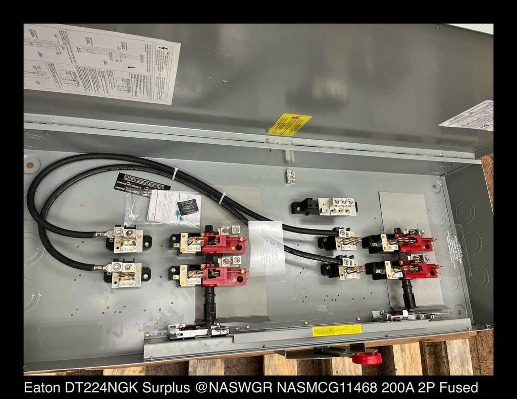 Eaton DT224NGK Heavy Duty Double Throw Safety Switch -200A/240V/2P/N1 ...