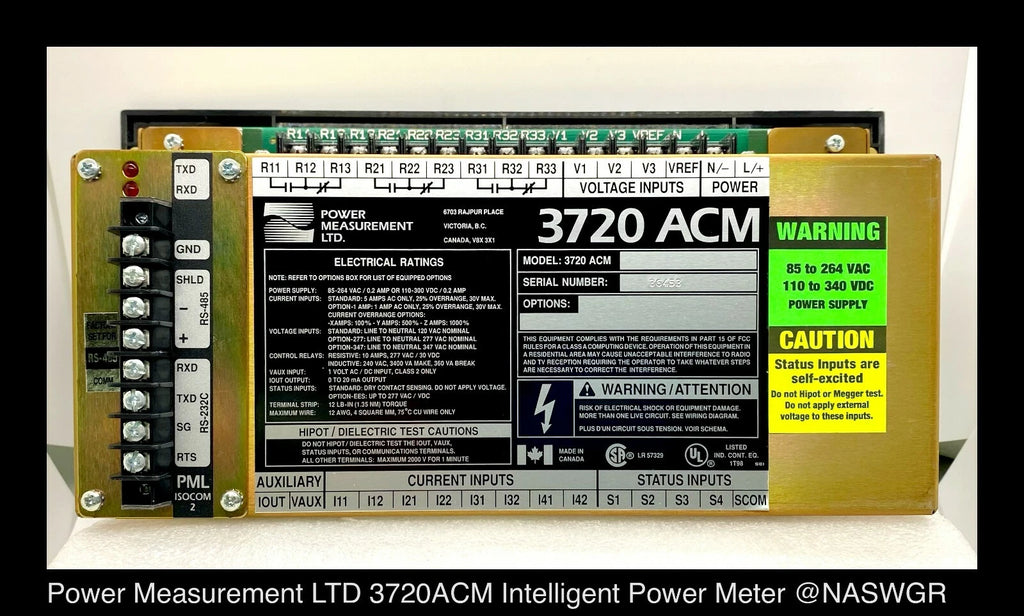 POWER MEASUREMENT LTD. 3720-ACM Intelligent Power Meter — North ...