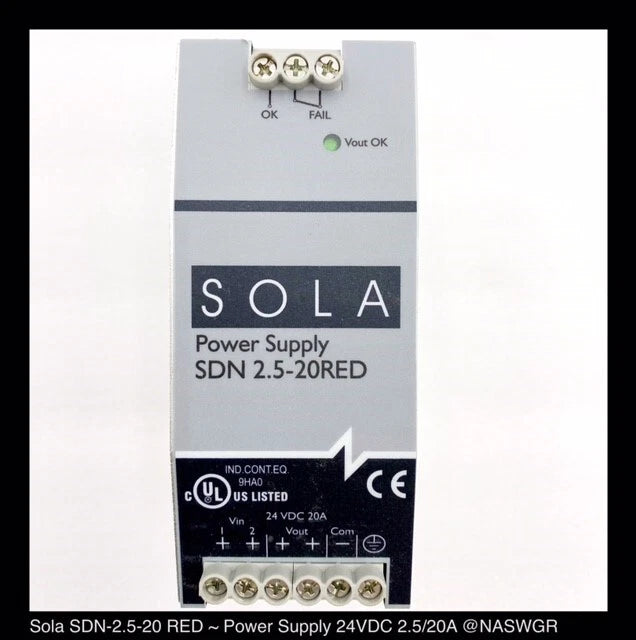SolaHD SDN-2.5-20RED Power Supply, Redundancy Module, 24VDC Out — North ...