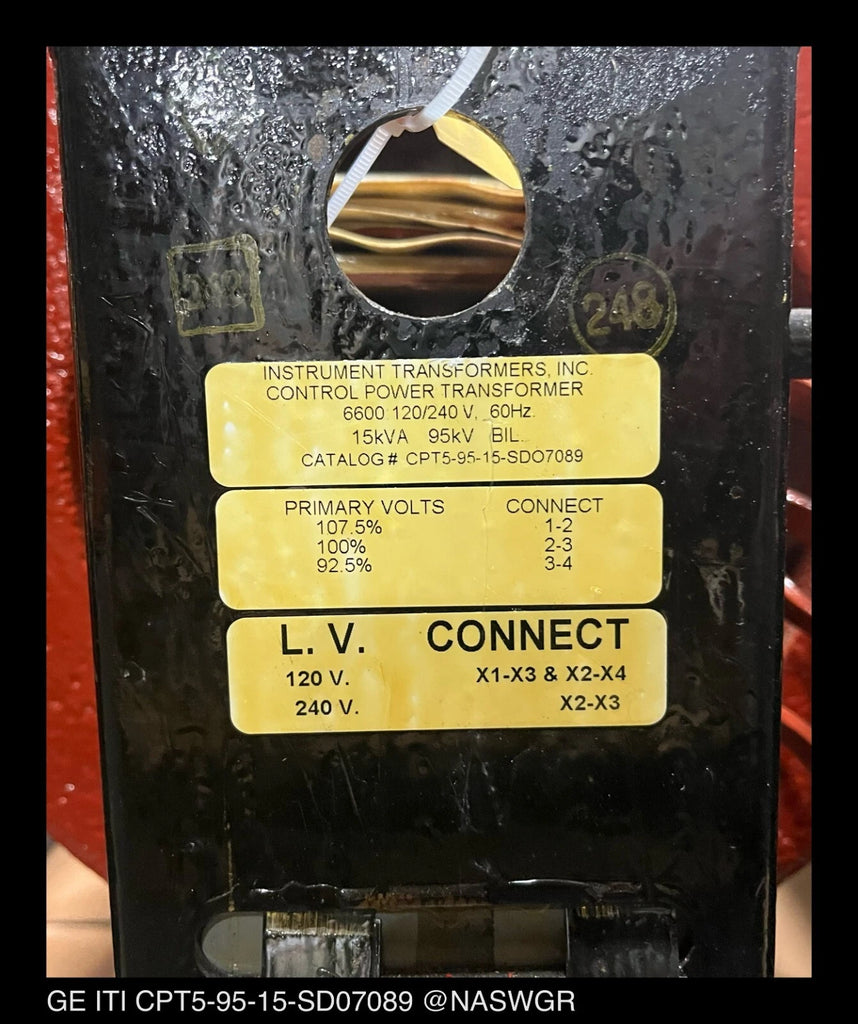 GE ITI CPT5-95-15-SDO7089 15KVA CPT -Control Power Transformer - Shelf ...