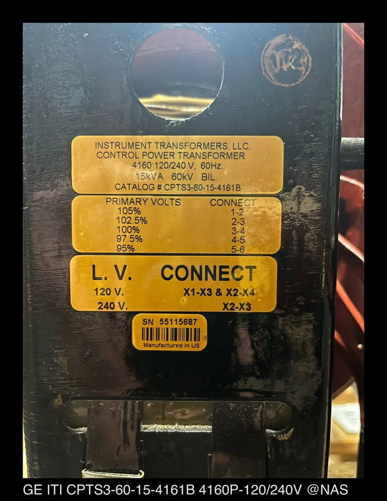 GE ITI CPTS3-60-15-4161B Control Power Transformer - Shelf Surplus ...
