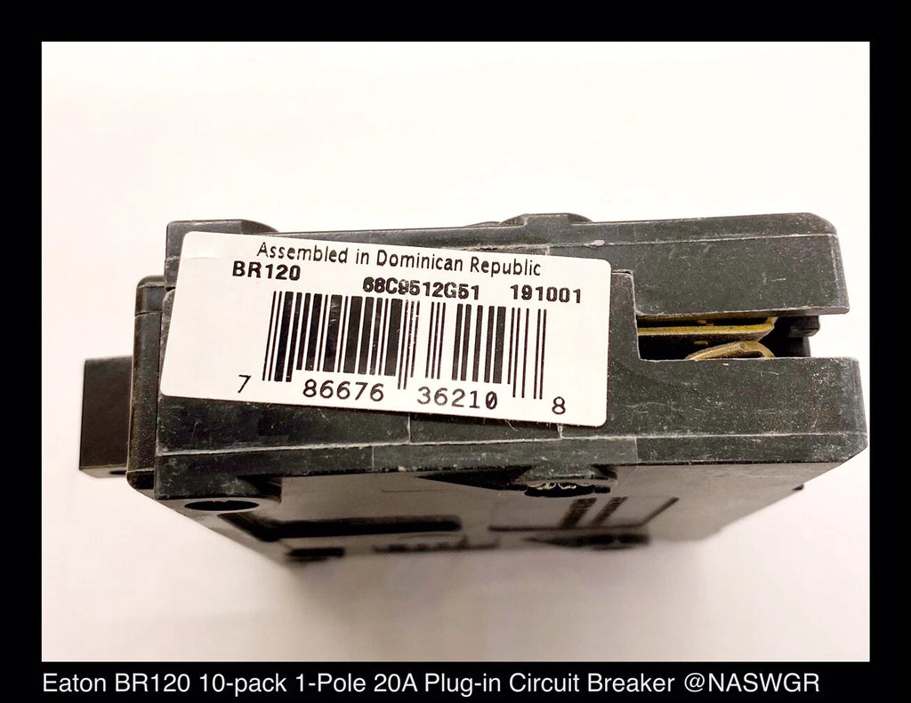 Eaton BR120 Molded Case Circuit Breaker - 20 Amp - 10 Pack - Unused Su ...