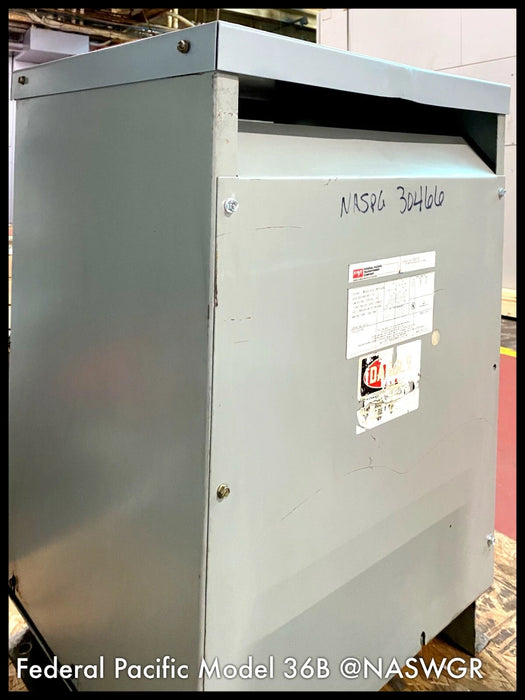 Federal Pacific Model 36B Dry Type Transformer — North American ...