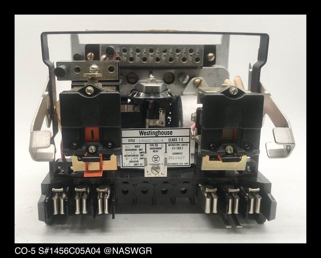 Westinghouse CO-5, 1456C05A04 Overcurrent Relay - 1/12 Amp — North ...
