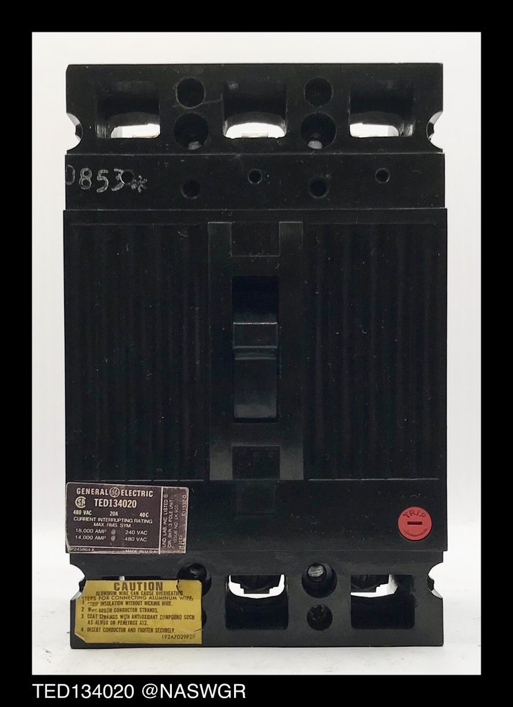 General Electric TED134020 Molded Case Circuit Breaker ~ 20 Amp — North ...
