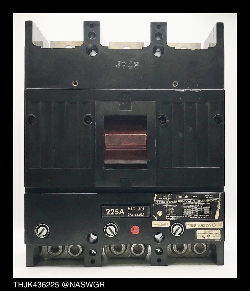 General Electric THJK436225 Molded Case Circuit Breaker ~ 225 Amp ...