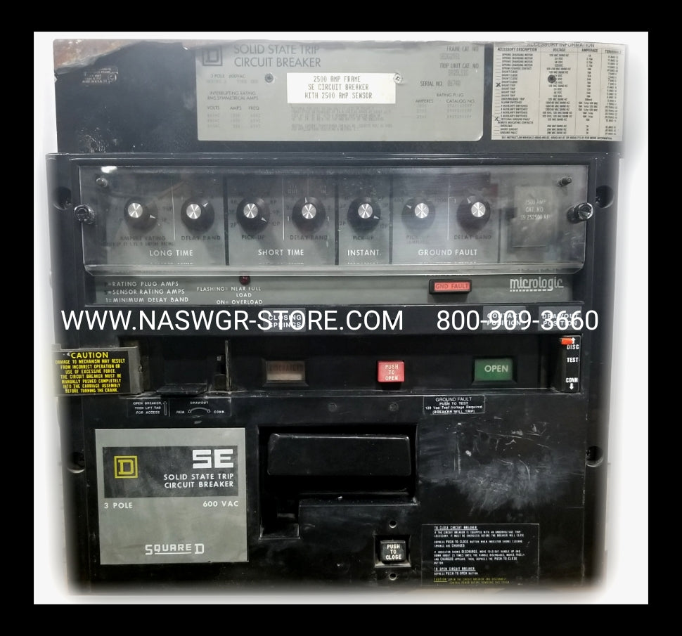 Square D SED362500LSIG Circuit Breaker (M/O,D/O) - 2500 Amp — North ...