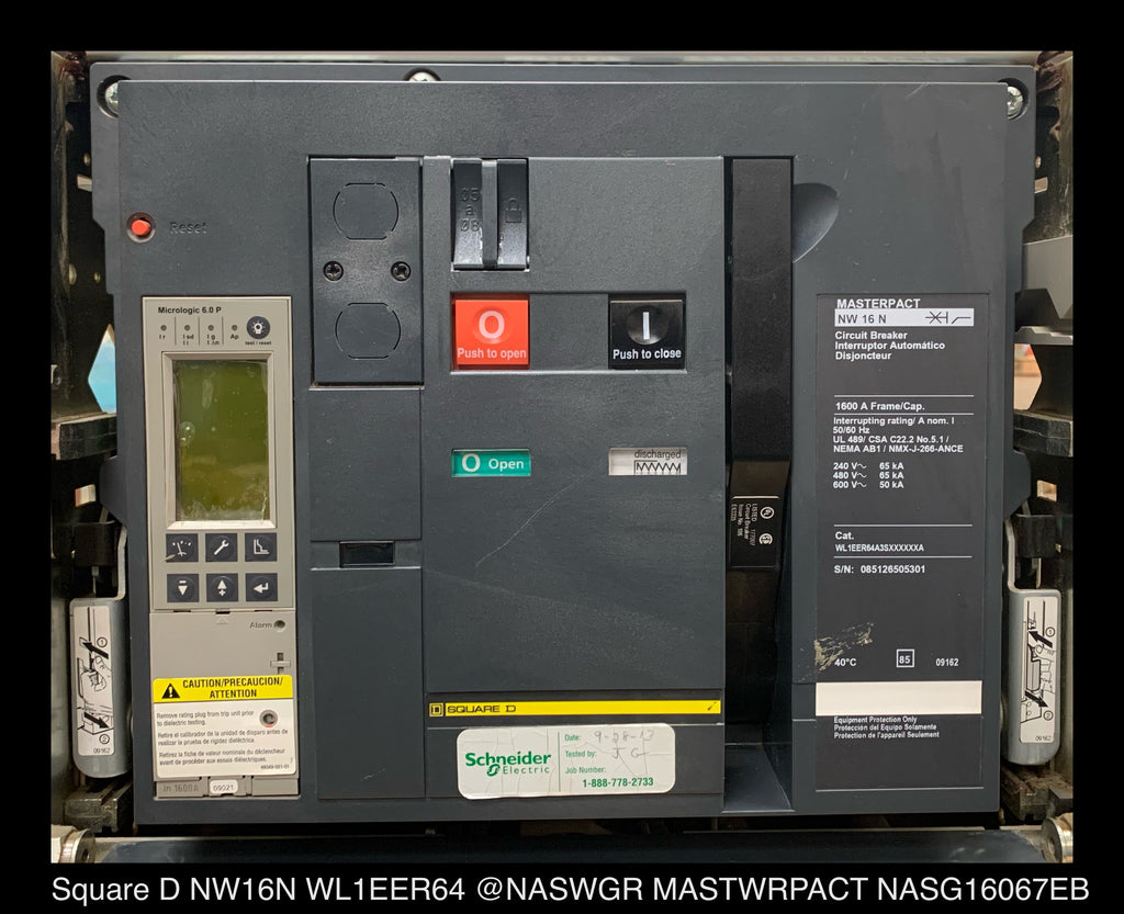 Square D MasterPact NW16N Breaker (M/O,D/O) ~ 1600 Amp — North American ...