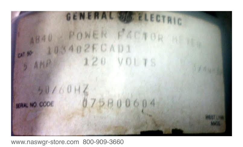 GE 50-103402FCA01 Power Factor Meter — North American Switchgear Store
