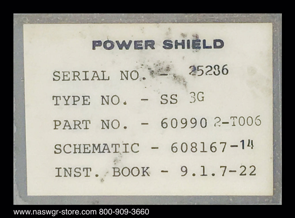 Power Shield Type SS3G ~ 609902-T006 — North American Switchgear Store