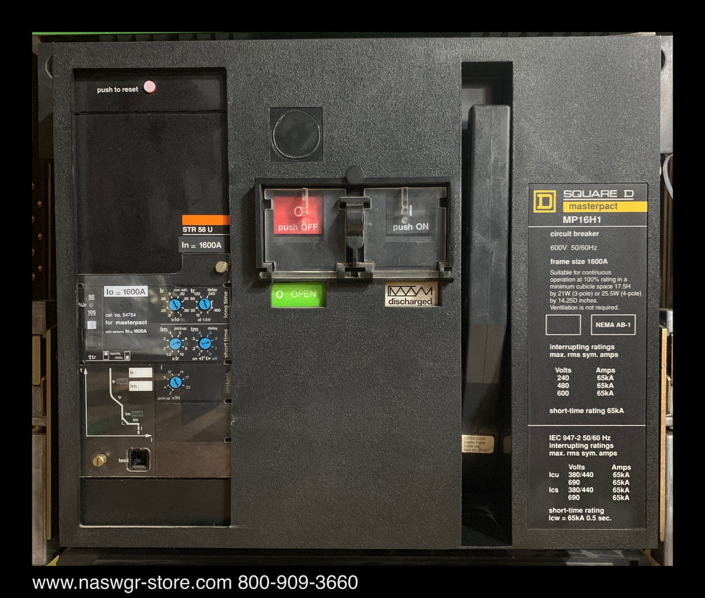 Square D Masterpact MP16H1 Circuit Breaker (E/O,D/O) - 1600 Amp — North ...