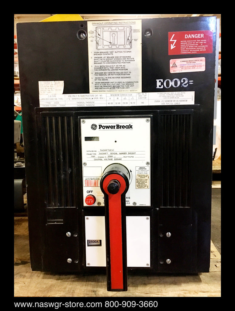 GE PowerBreak THCMMF76E1C Circuit Breaker (E/O,D/O) - 2500 Amps — North ...