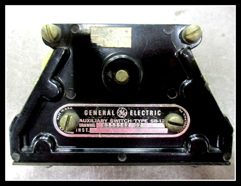 General Electric 6353562G2 SB-12 Auxiliary Switch — North American ...