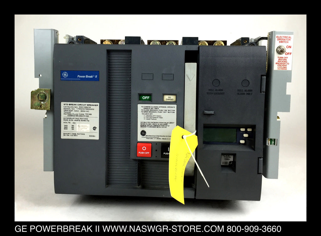 GE PowerBreak II SSD16B216 Circuit Breaker ~ 1600 Amp — North American ...