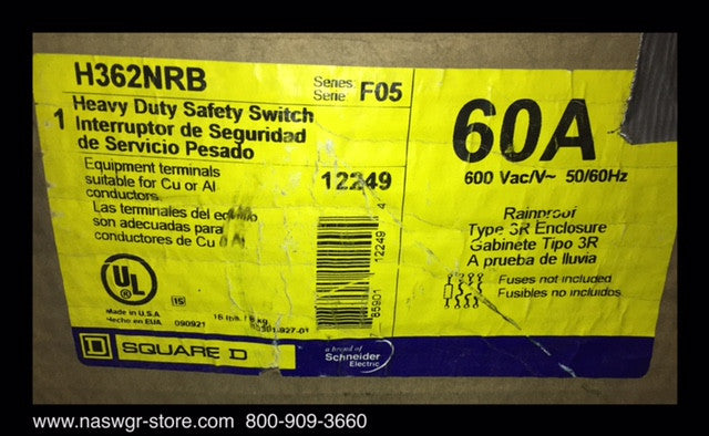 Unused Surplus Square D H362NRB Heavy Duty Safety Switch — North ...