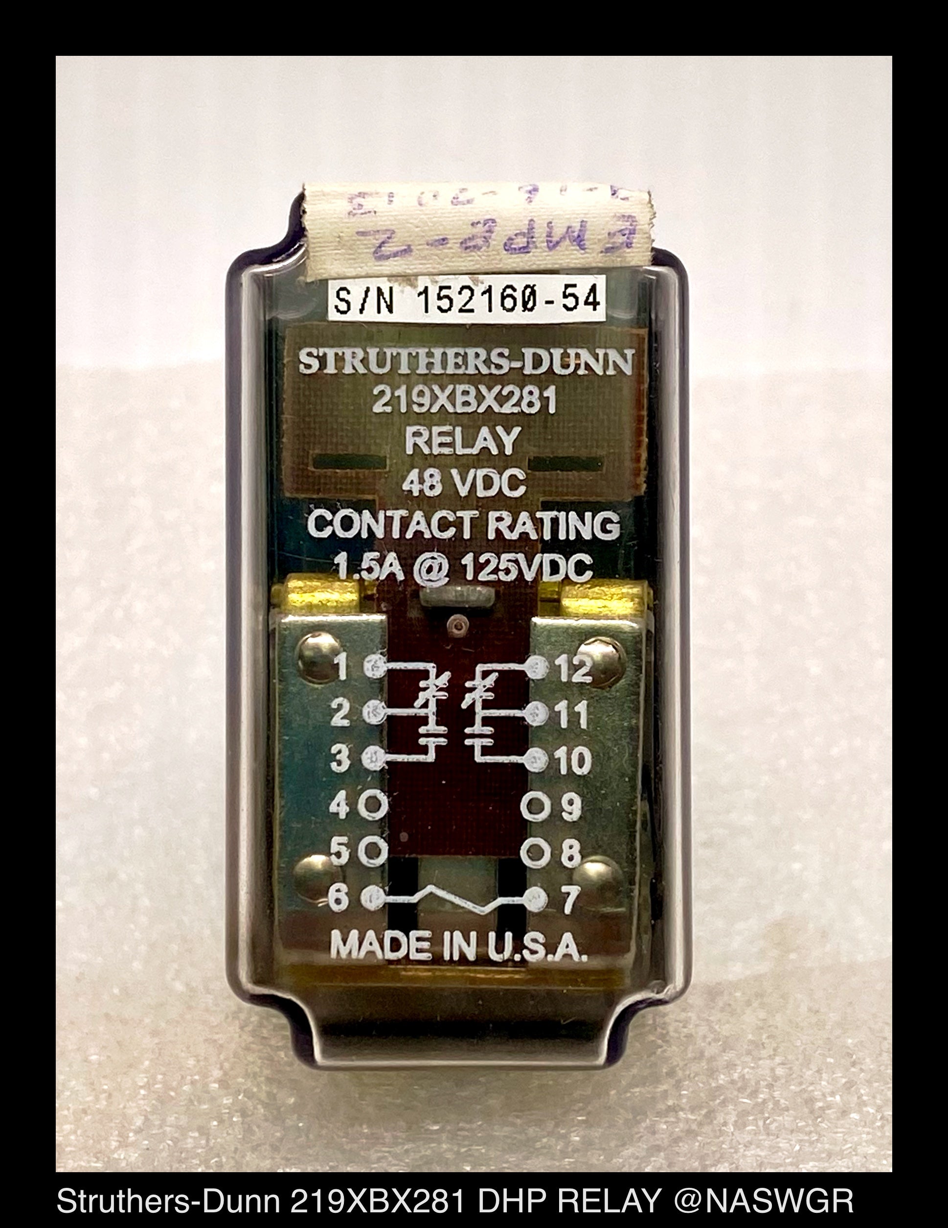 Struthers-Dunn 219XBX281 DHP Relay 48VDC - Unused Surplus — North ...