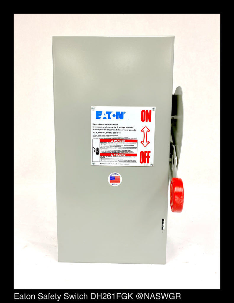 Eaton DH261FGK Heavy Duty Safety Switch - 30A/600V/2P/N1 - Unused ...