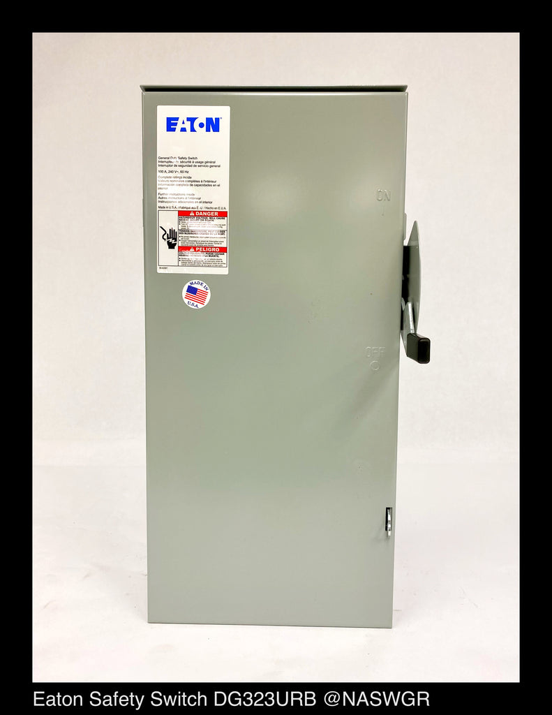 Eaton DG323URB General Duty Safety Switch - 100A/240V/3P/N3R - Unused ...