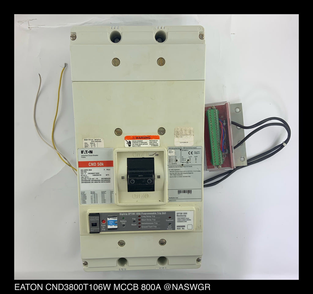 Eaton CND3800T106W Molded Case Circuit Breaker ~ 800 Amp — North ...