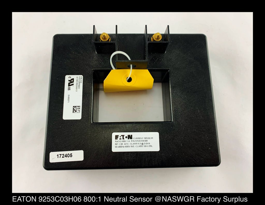 EATON 9253C03H06 Neutral Sensor 800:1 Ratio Surplus Surplus — North ...